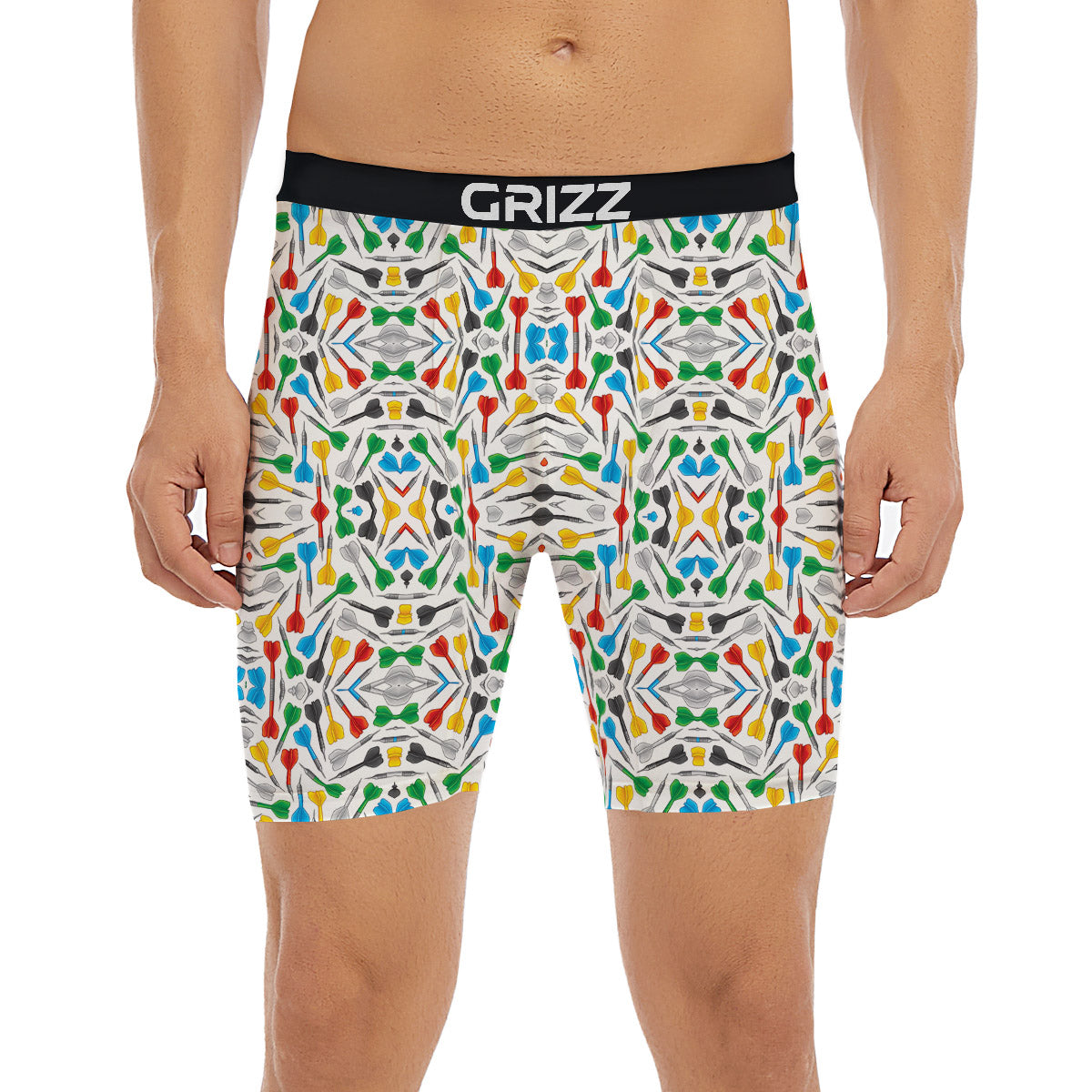 Darts Colorful Print Pattern Boxer Briefs
