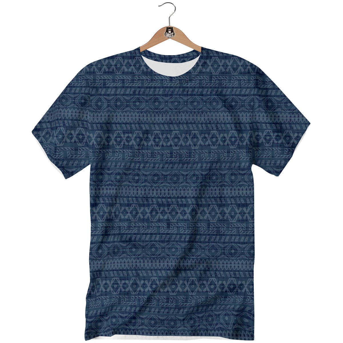 Denim Jeans Native Print Pattern T-Shirt