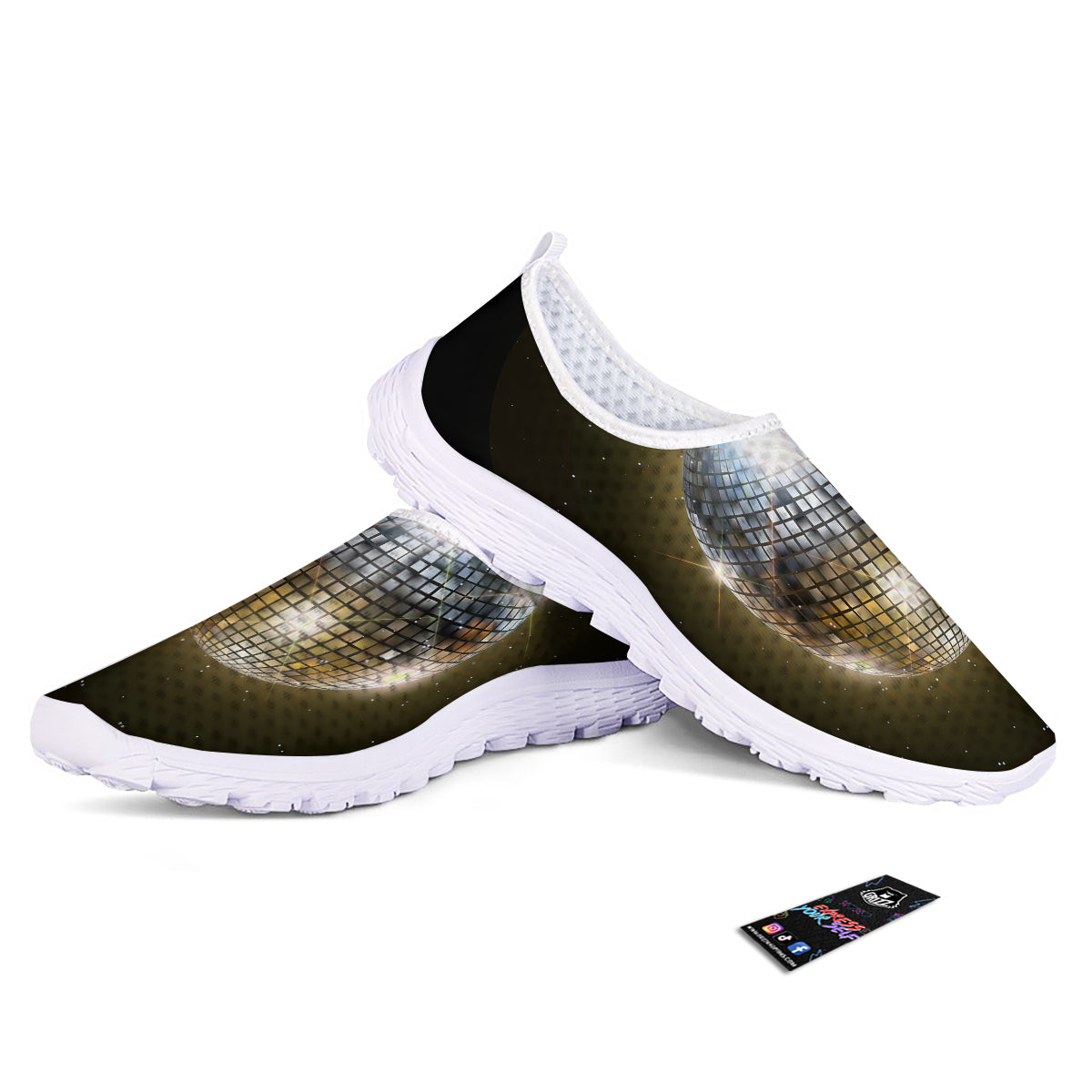 Disco Ball In Night Party Print Nurse Shoes