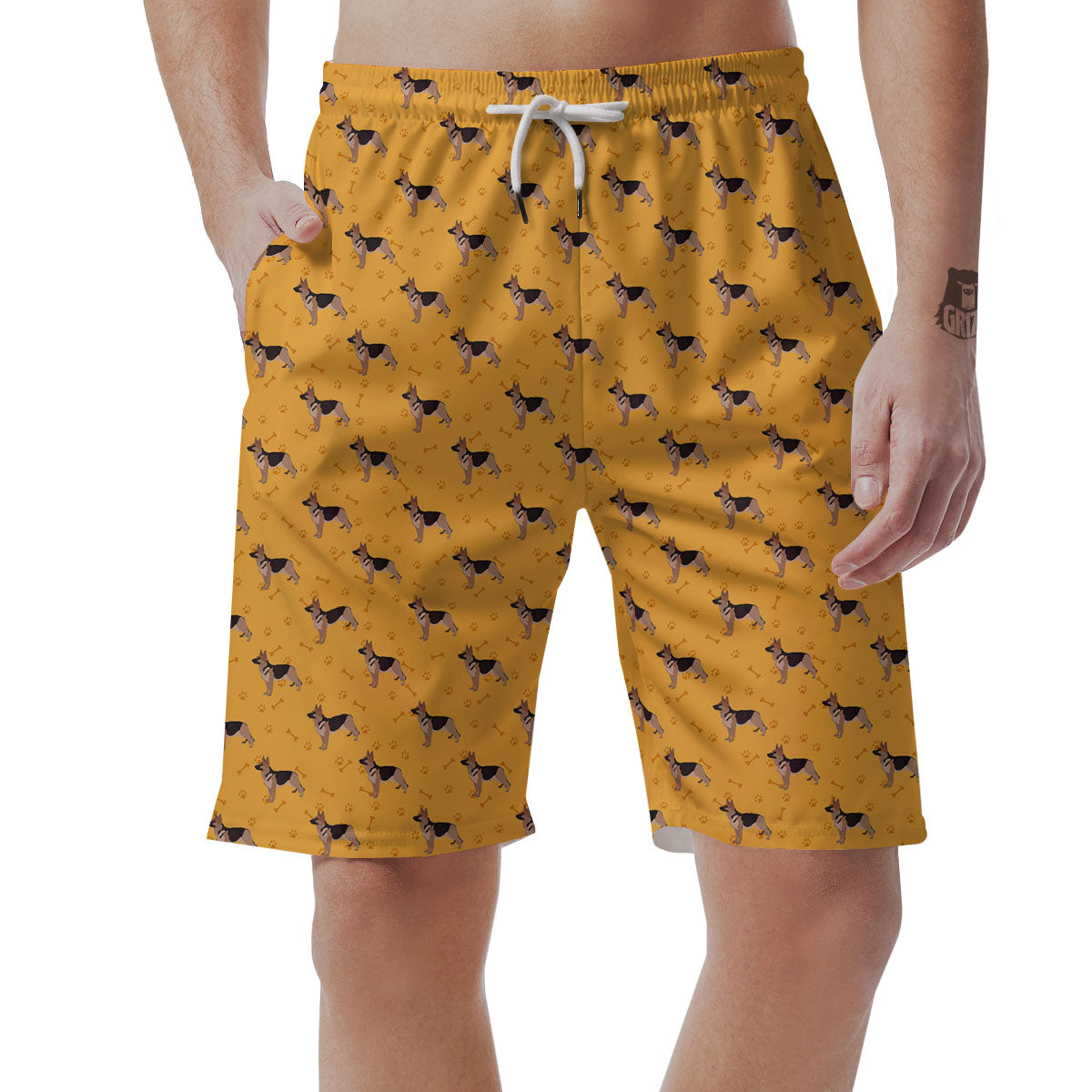 Dog German Shepherd Print Pattern Men's Shorts