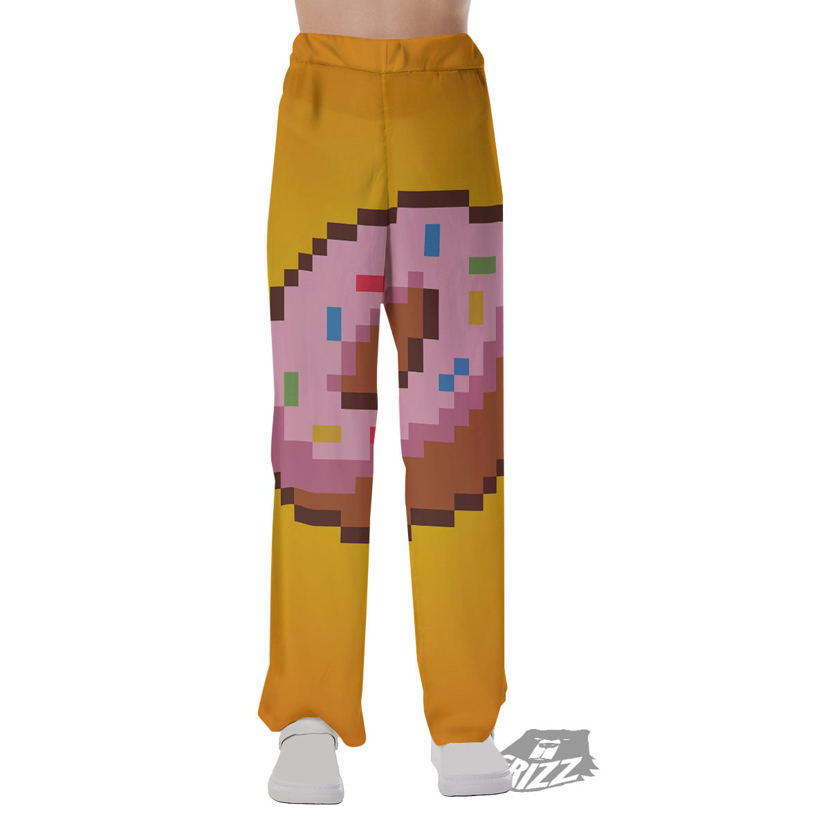 Donut 8-Bit Pixel Print Pajama Pants