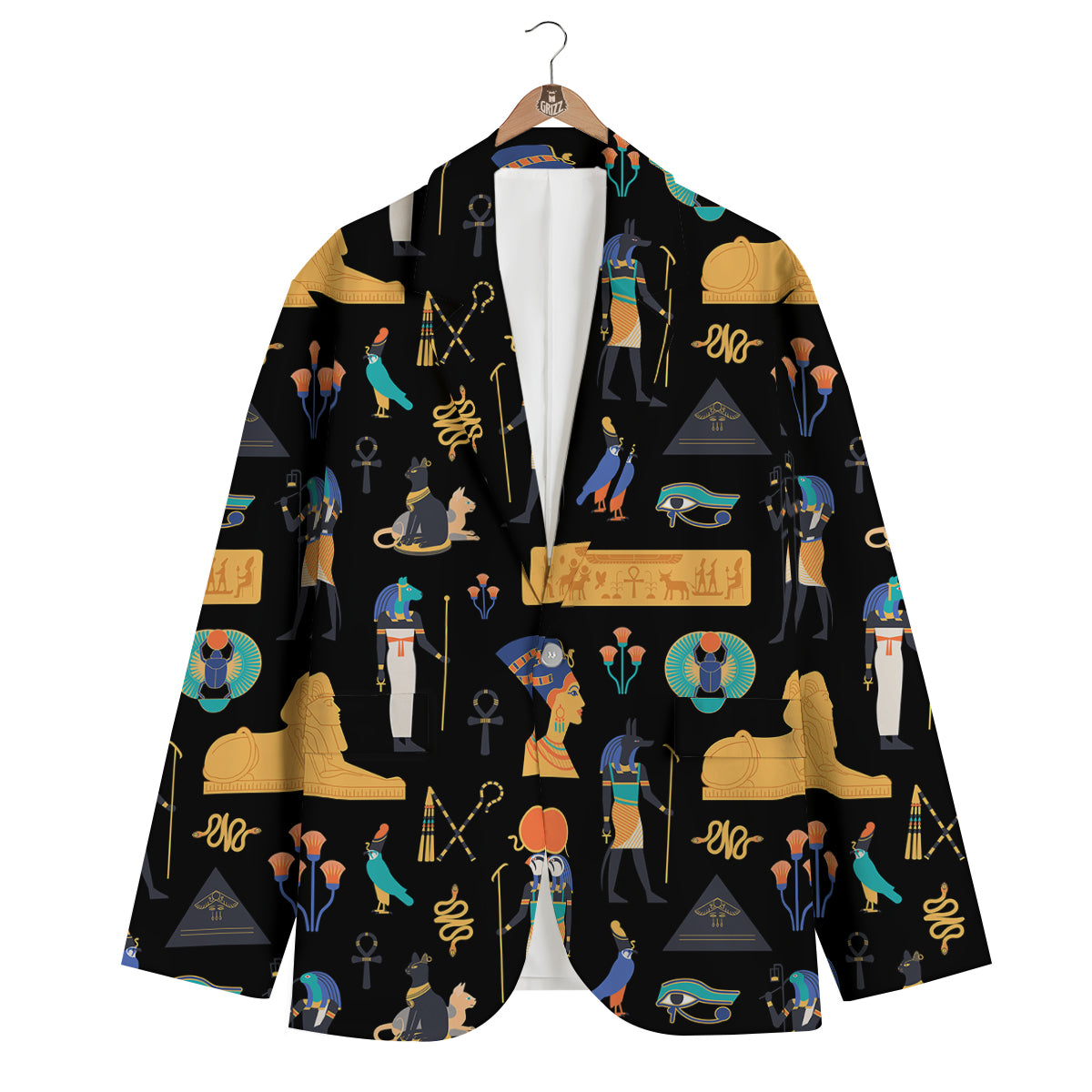 Egyptian Ancient Print Pattern Men's Blazer