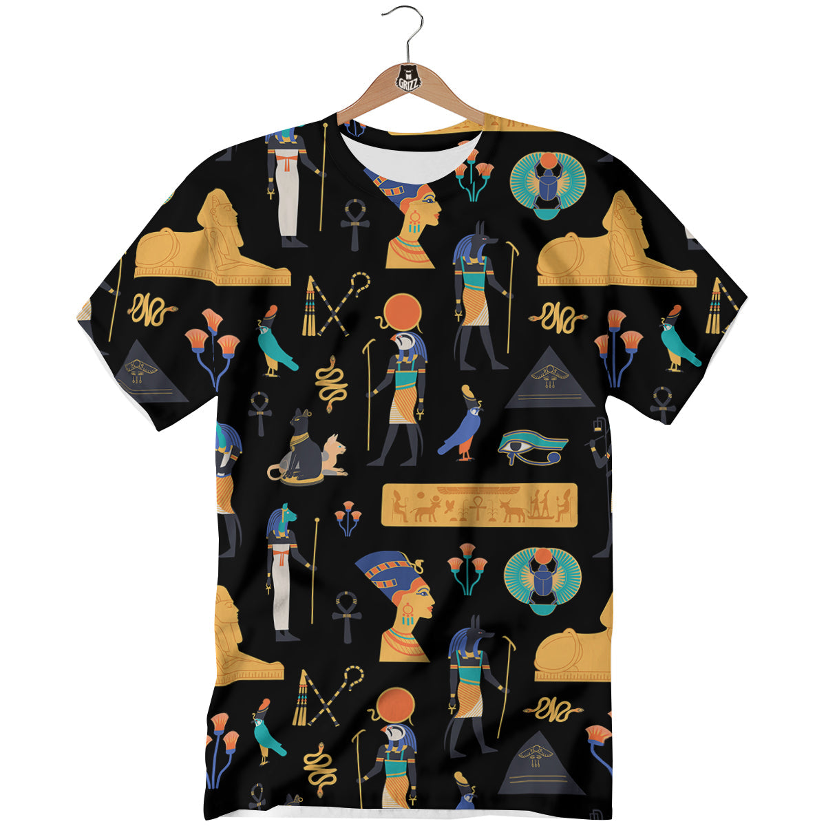 Egyptian Ancient Print Pattern T-Shirt