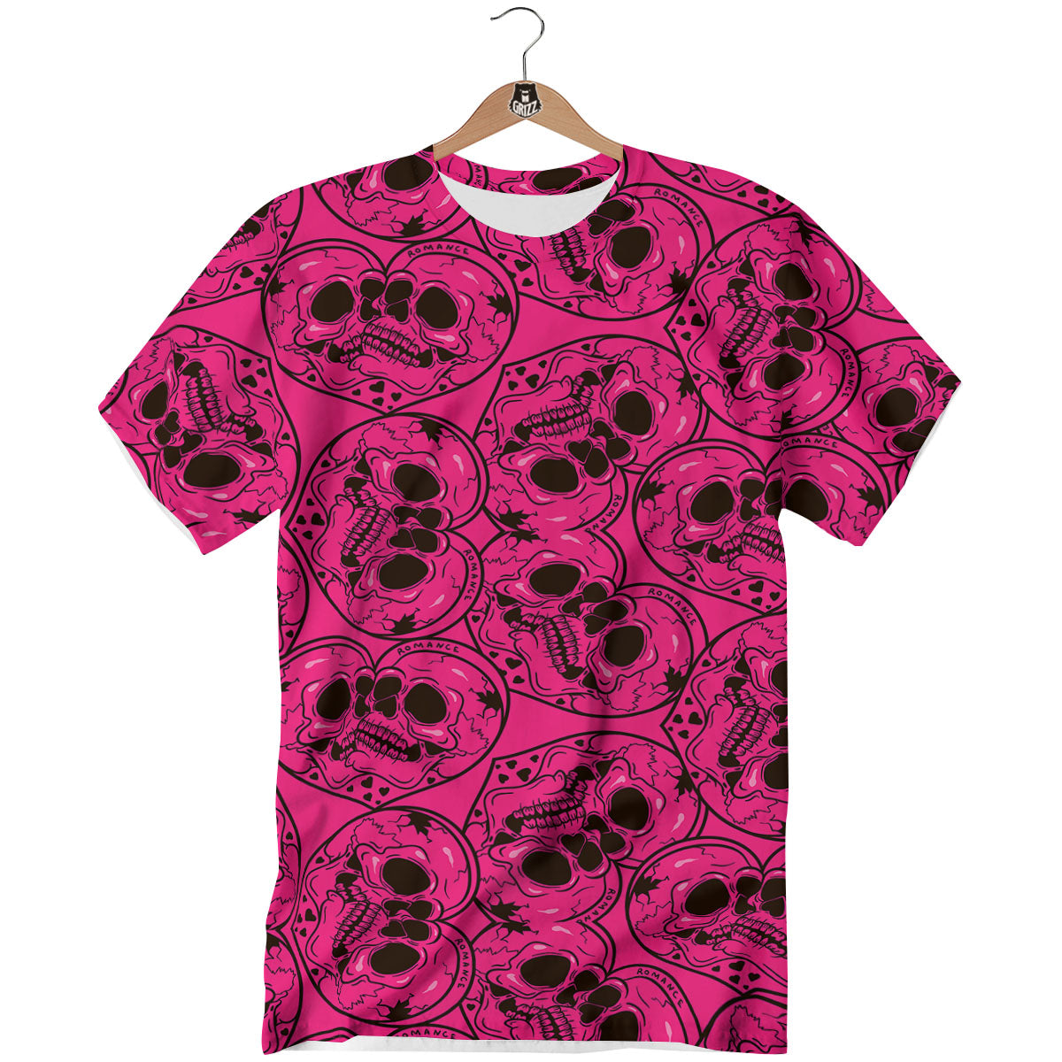 Emo Symbols Pink Print Pattern T-Shirt