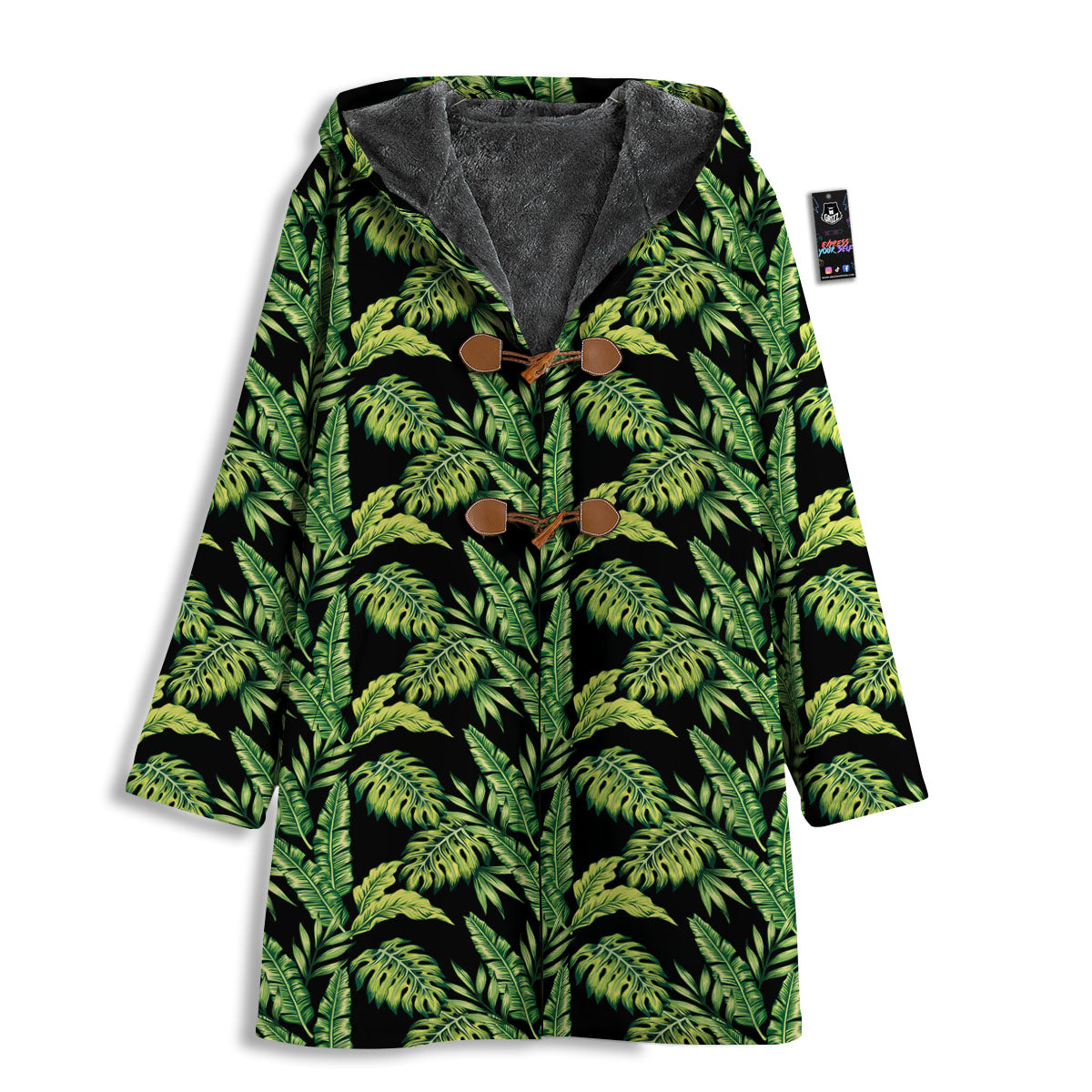 Exotic Leaves Tropical Print Pattern Men's Windbreaker Jacket