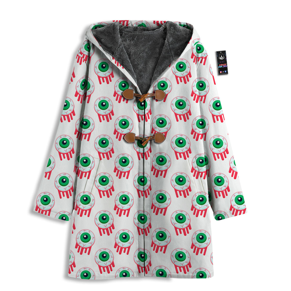 Eyeball Bloody Print Pattern Men's Windbreaker Jacket