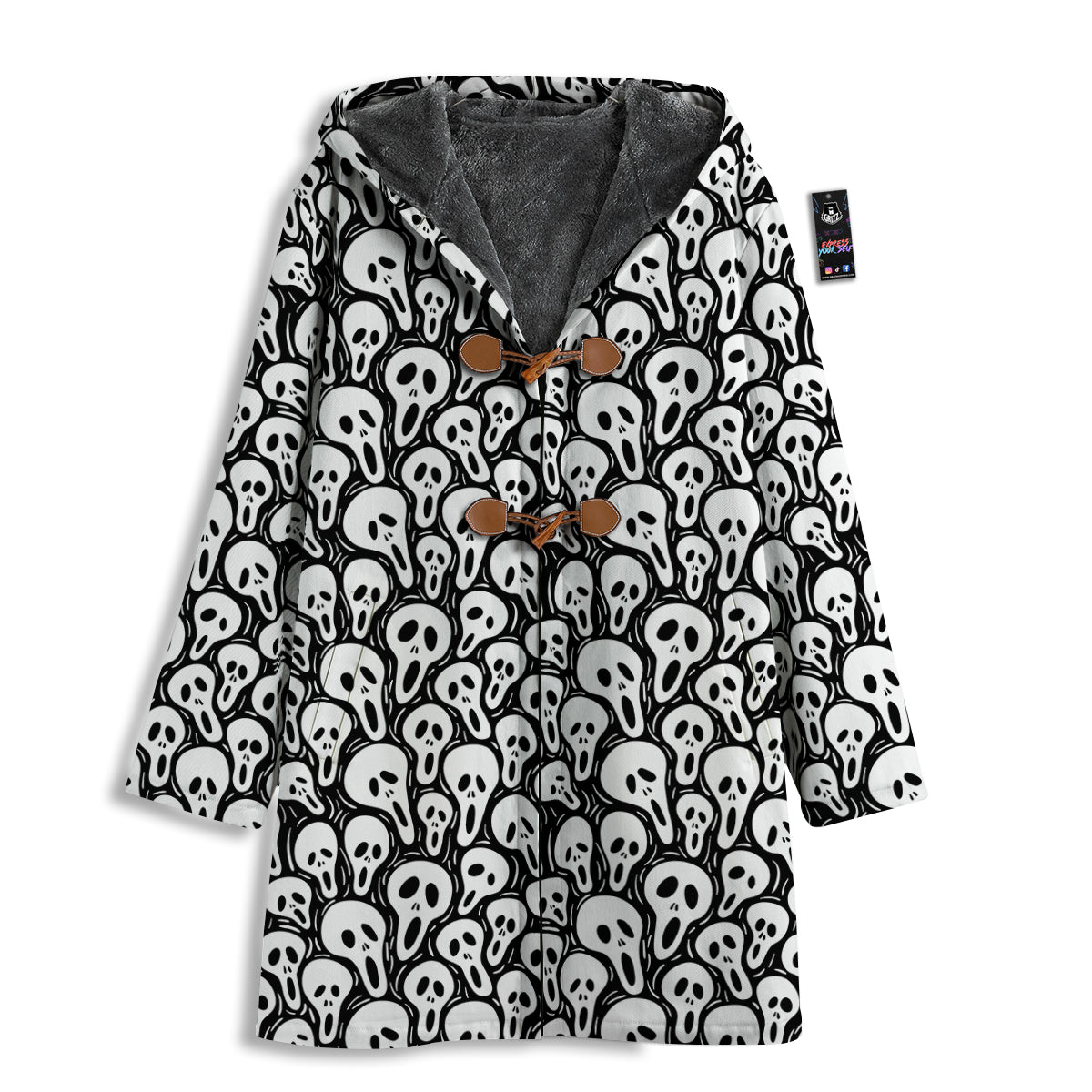 Face Scary Print Pattern Men's Windbreaker Jacket