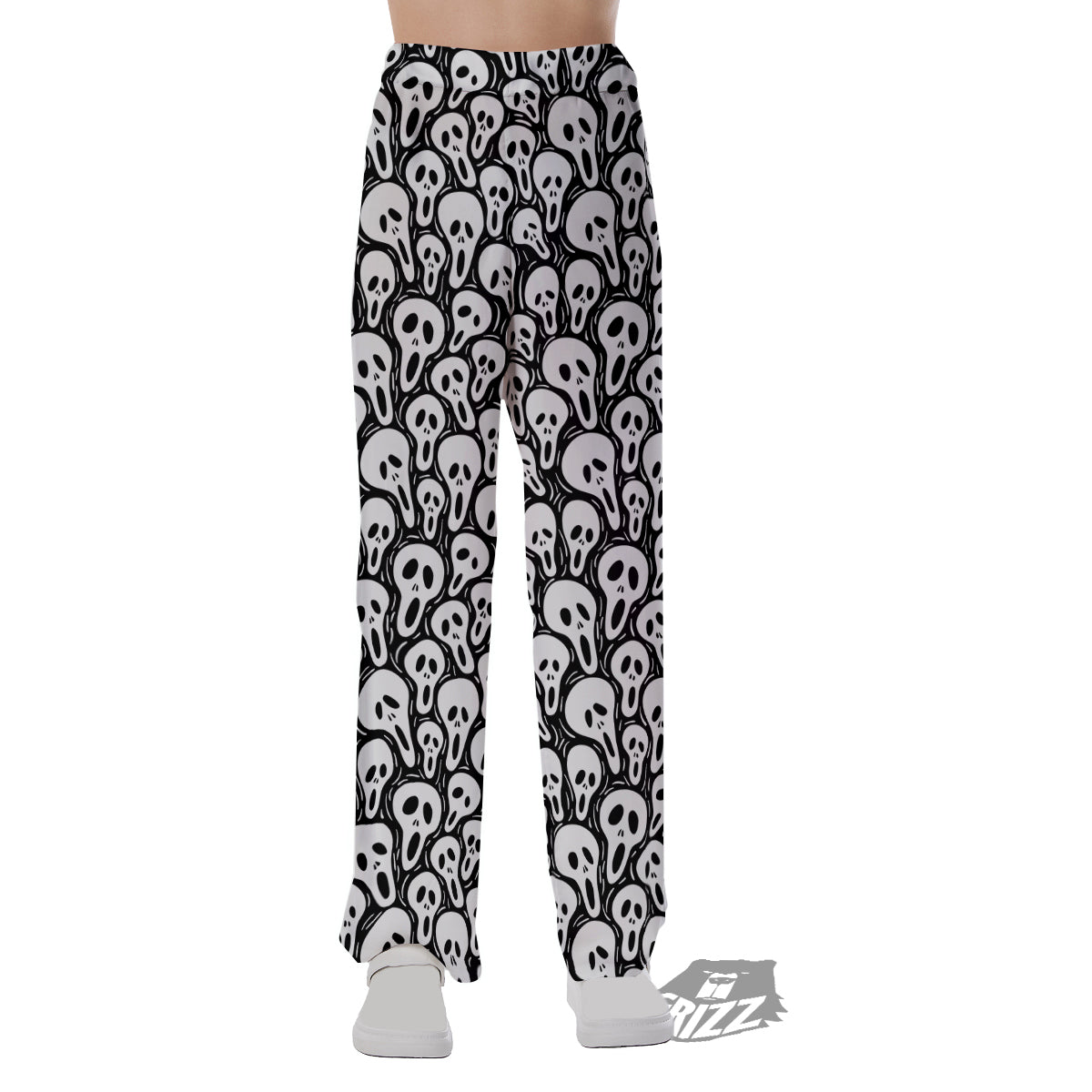 Face Scary Print Pattern Pajama Pants