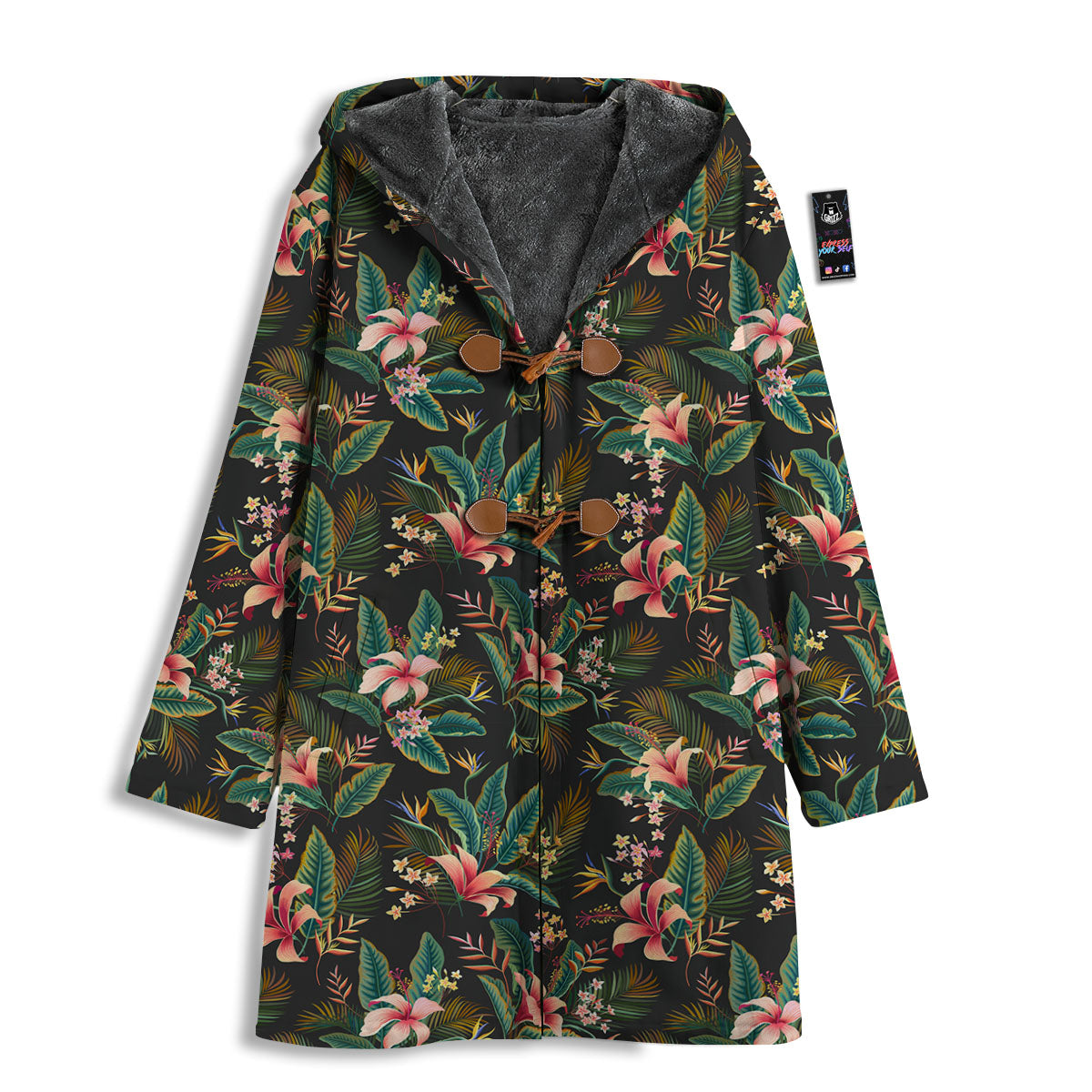 Floral Hawaiian Print Pattern Men's Windbreaker Jacket