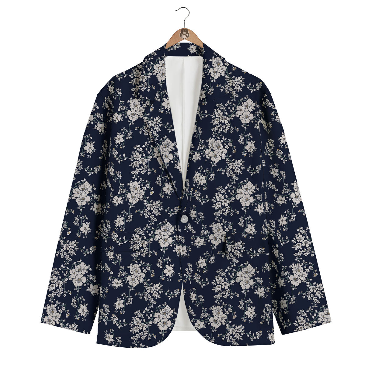Flower Blossom Floral Print Pattern Men's Blazer