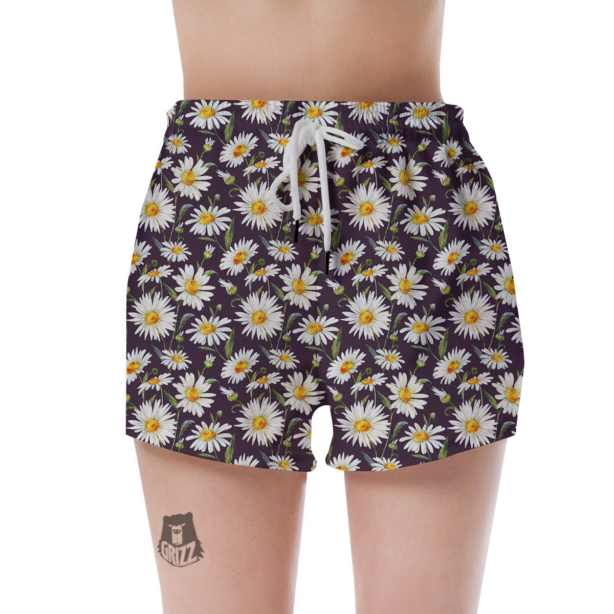 Flower Daisy Watercolor Print Pattern Women's Shorts