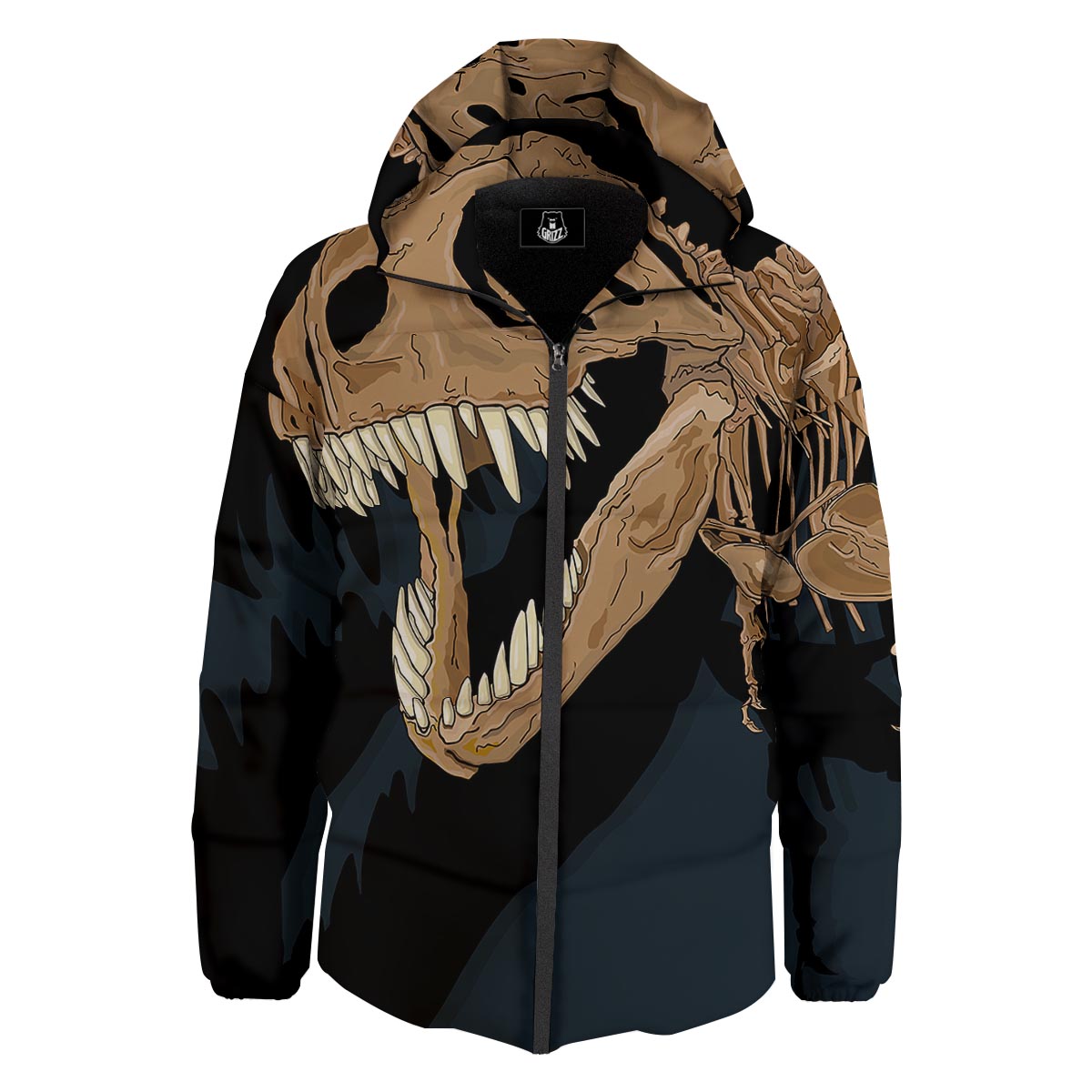 Fossil T-Rex Print Down Jacket