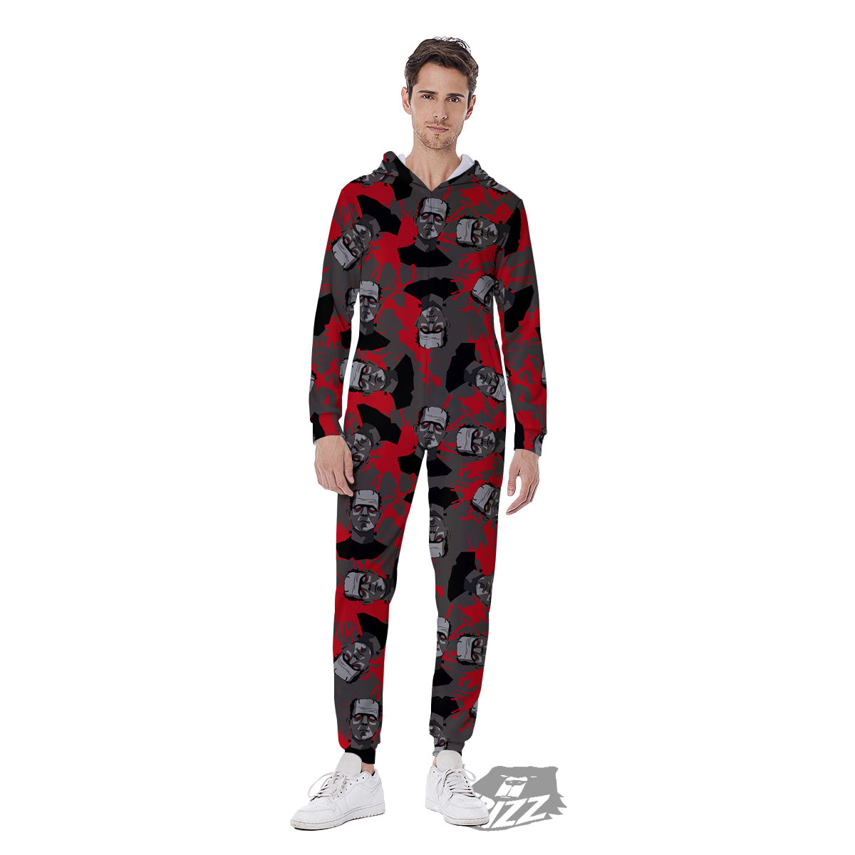 Frankenstein Horror Print Pattern Men's Jumpsuit
