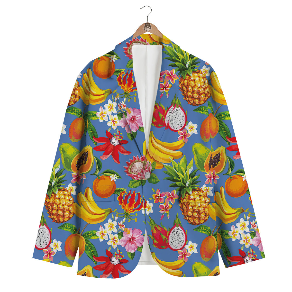 Fruits Aloha Tropical Print Pattern Men's Blazer