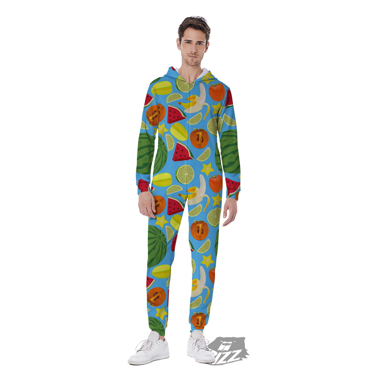Fruits Depicting Print Pattern Men's Jumpsuit