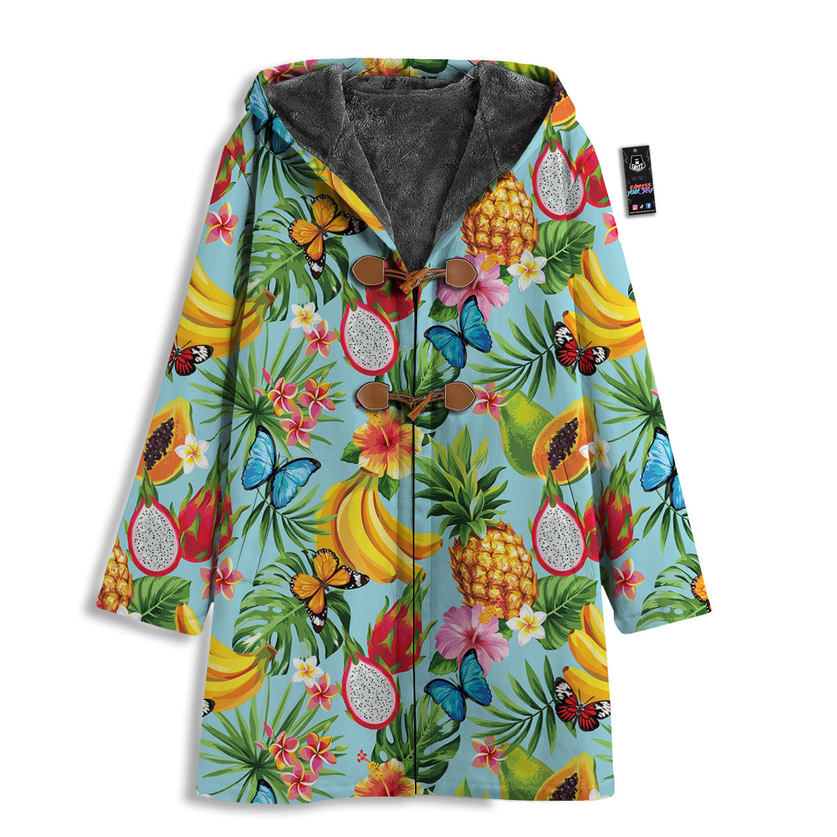 Fruits Jungle Tropical Print Pattern Men's Windbreaker Jacket
