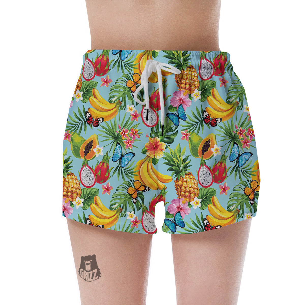 Fruits Jungle Tropical Print Pattern Women's Shorts