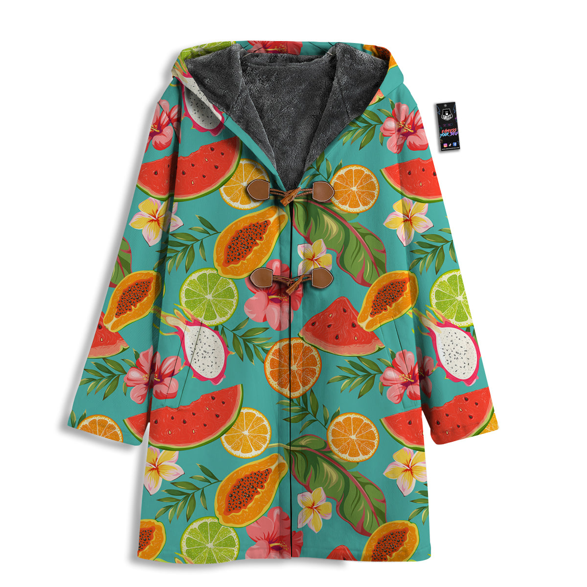 Fruits Tropical Paradise Print Pattern Men's Windbreaker Jacket