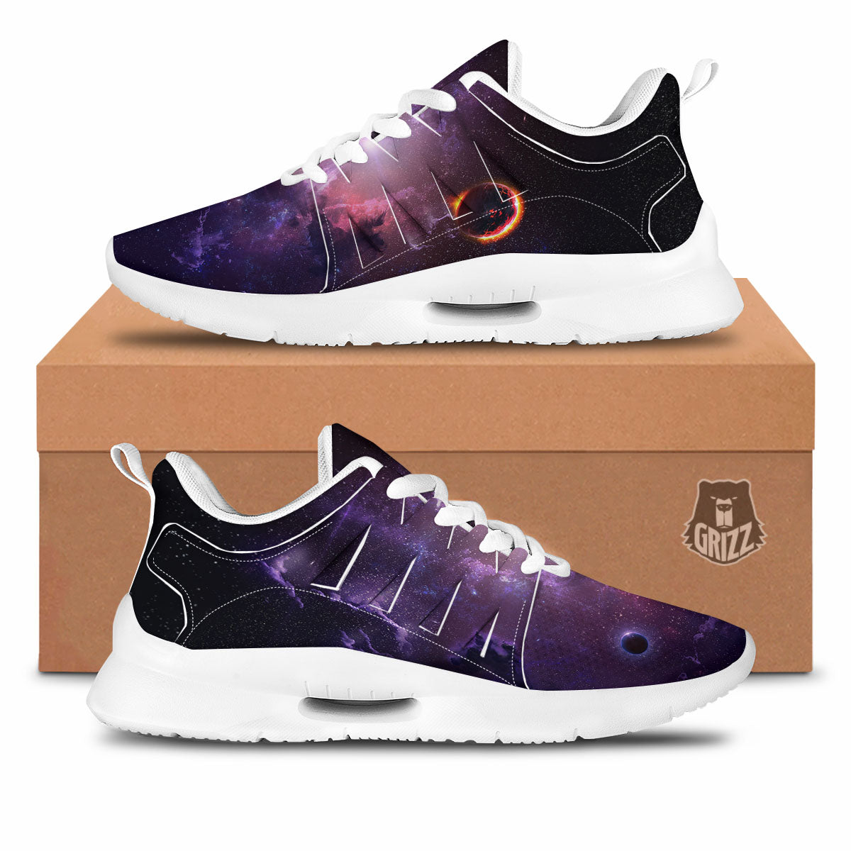 Galaxy Deep Space Light Stardust Print Tennis Shoes