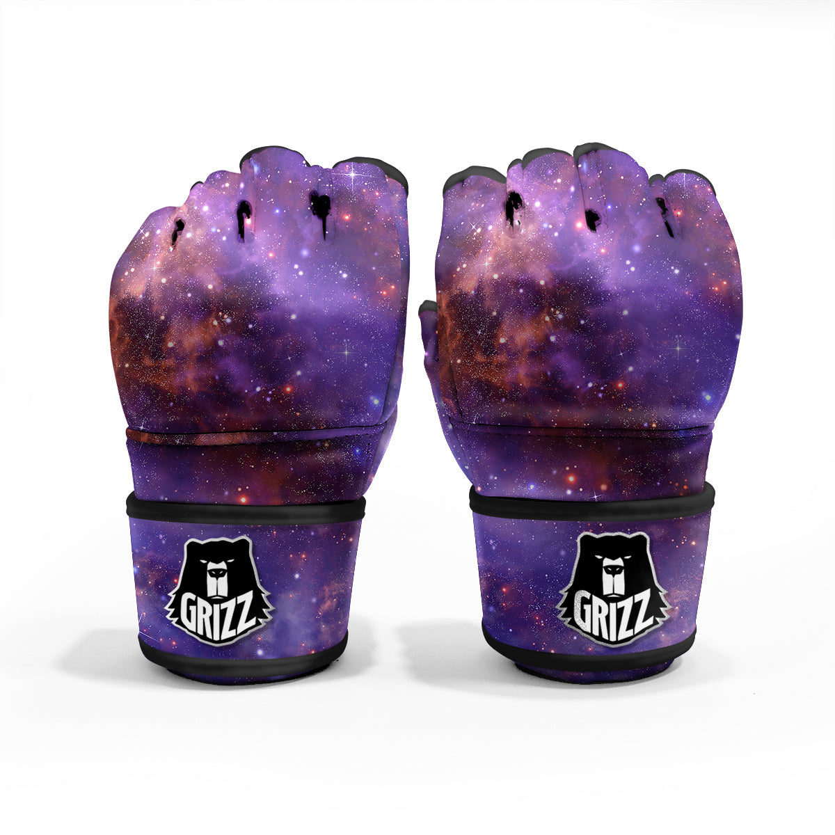 Galaxy Outer Space Dark Purple Print MMA Gloves