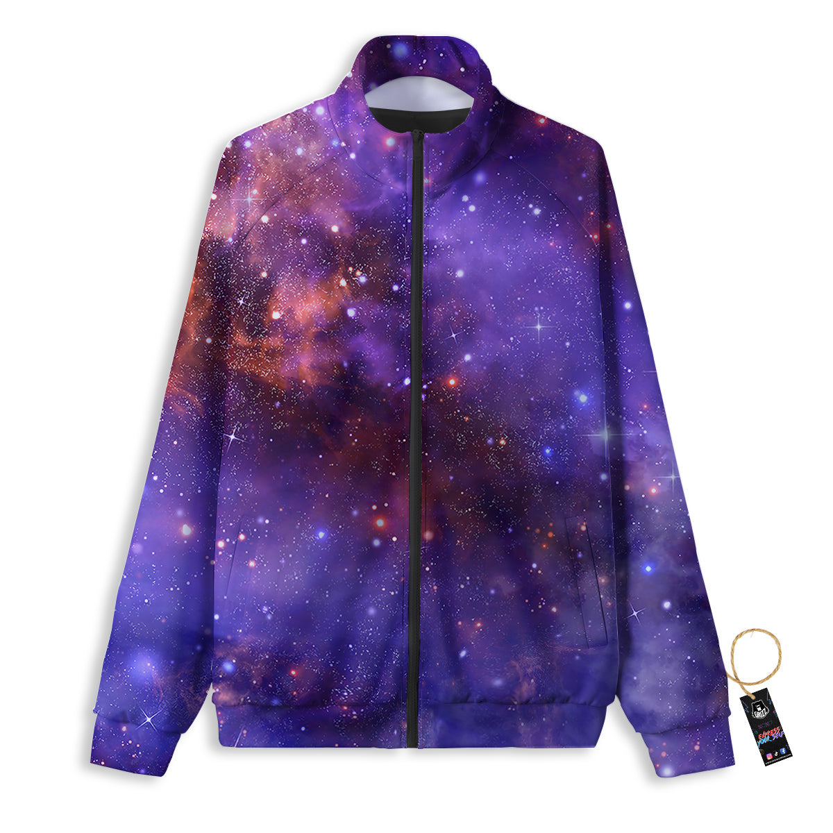 Galaxy Outer Space Dark Purple Print Track Jacket