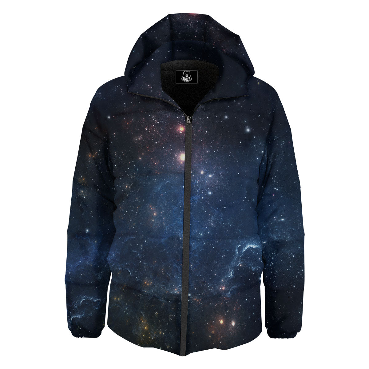 Galaxy Space Abstract Dark Print Down Jacket