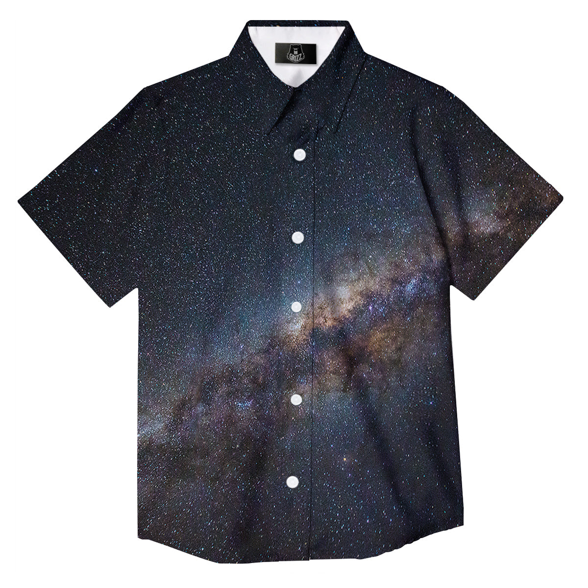 Galaxy Space Dark Milky Way Print Button Up Shirt – Grizzshopping