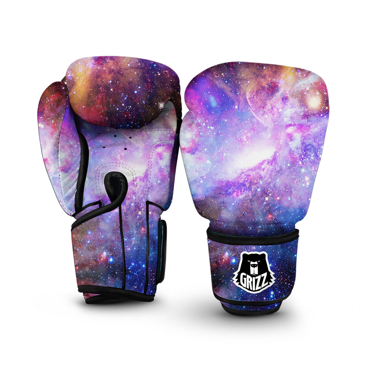 Galaxy Space Purple Stardust Print Boxing Gloves
