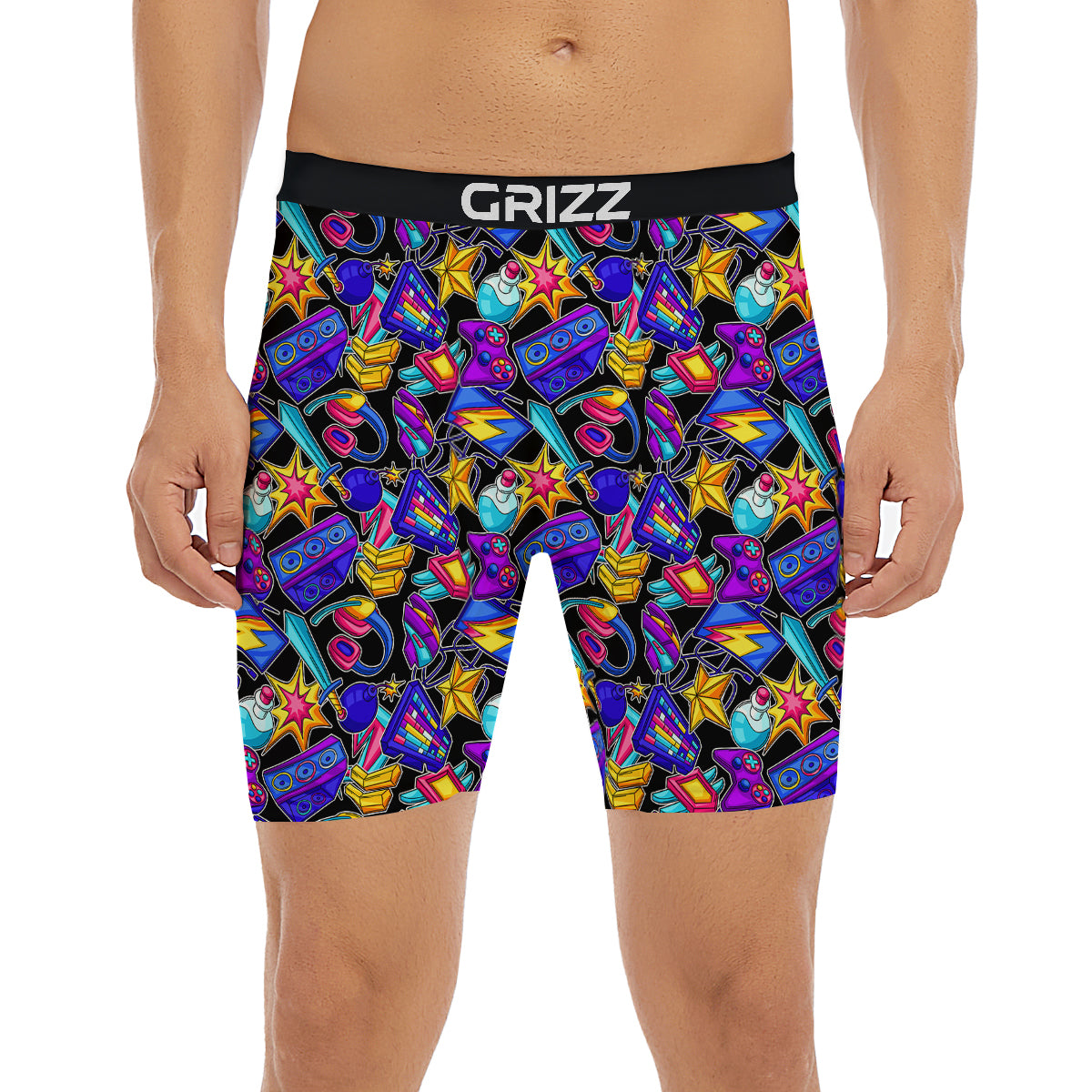 Gaming Items Colorful Print Pattern Boxer Briefs