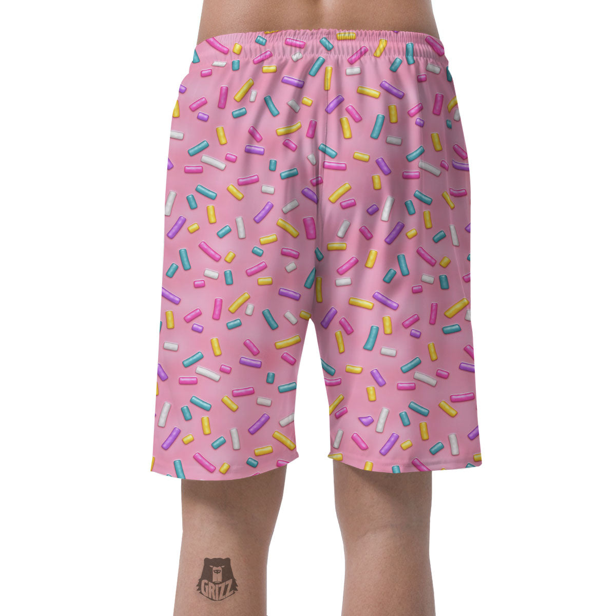 Glazed Donut Pink Print Pattern Men's Shorts – Grizzshopping