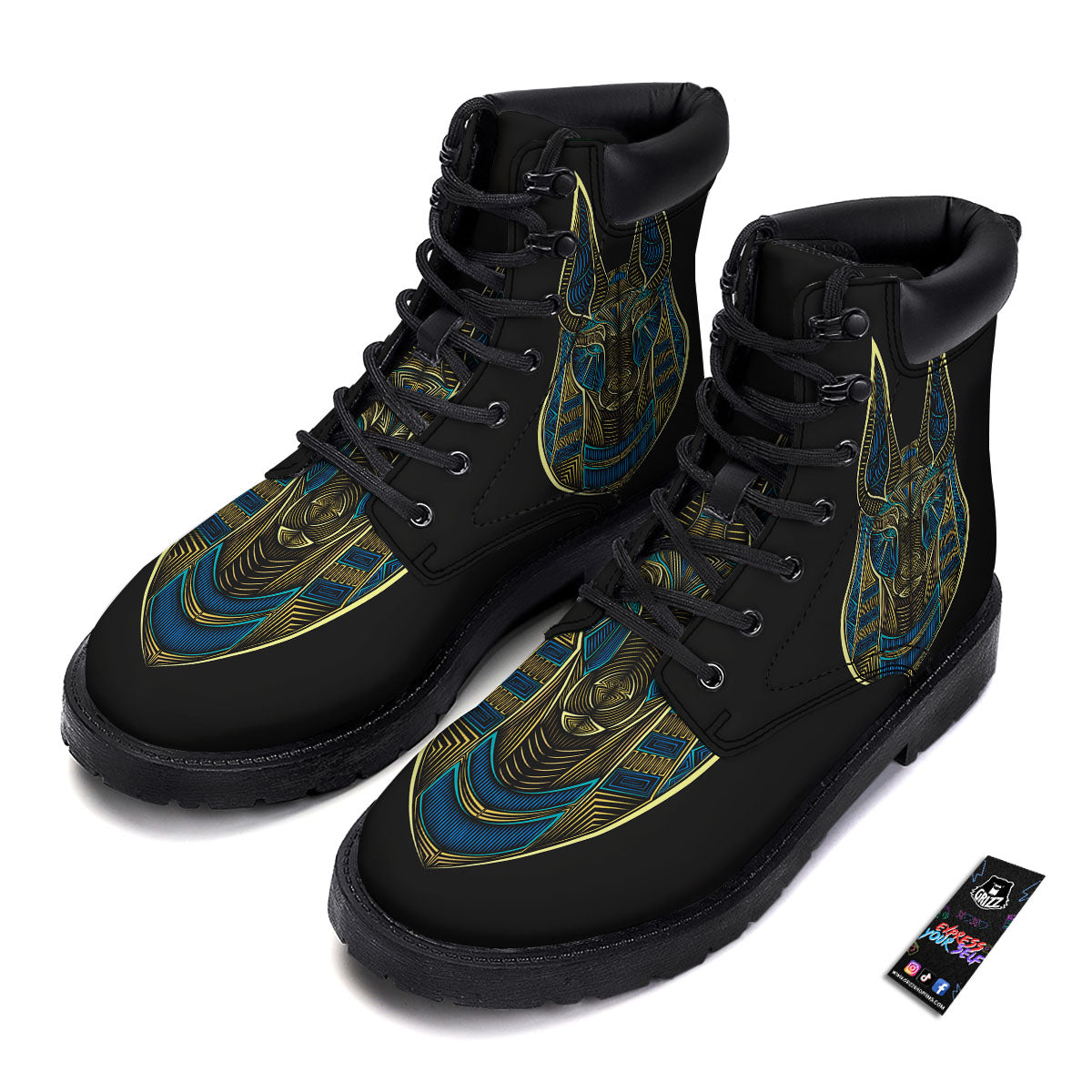 Gods Ancient Egyptian Print Boots