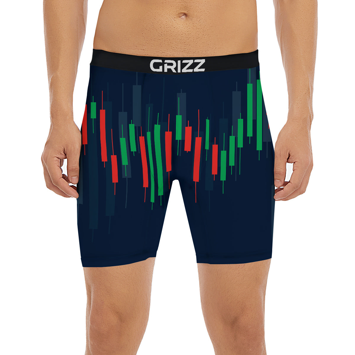 Graph Chart Candlestick Stock Print Boxer Briefs