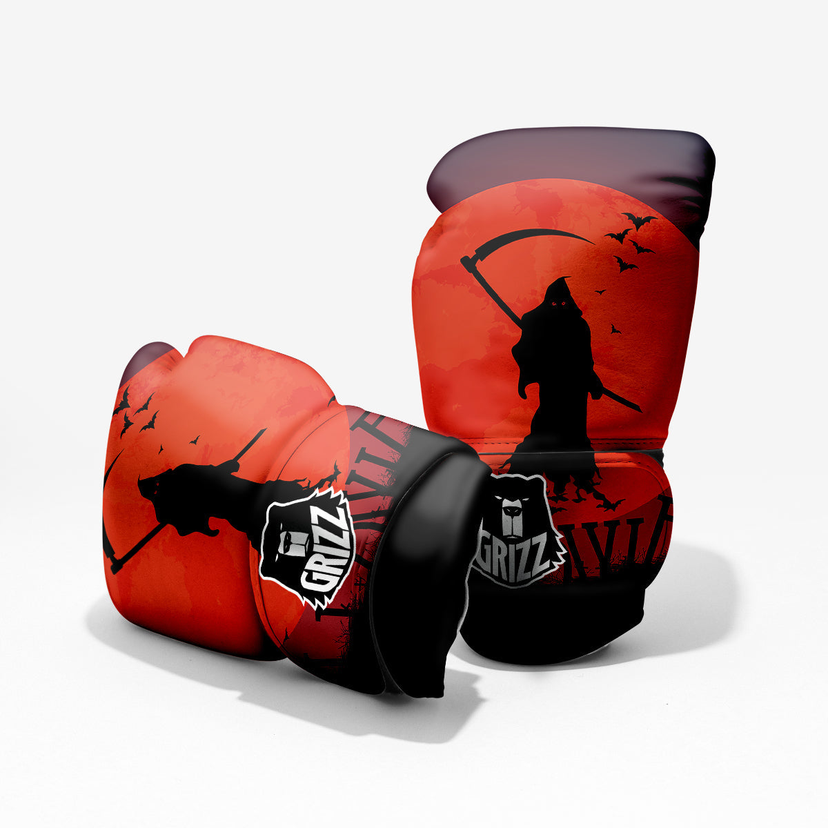 Halloween Grim Reaper Print Pro Boxing Glove