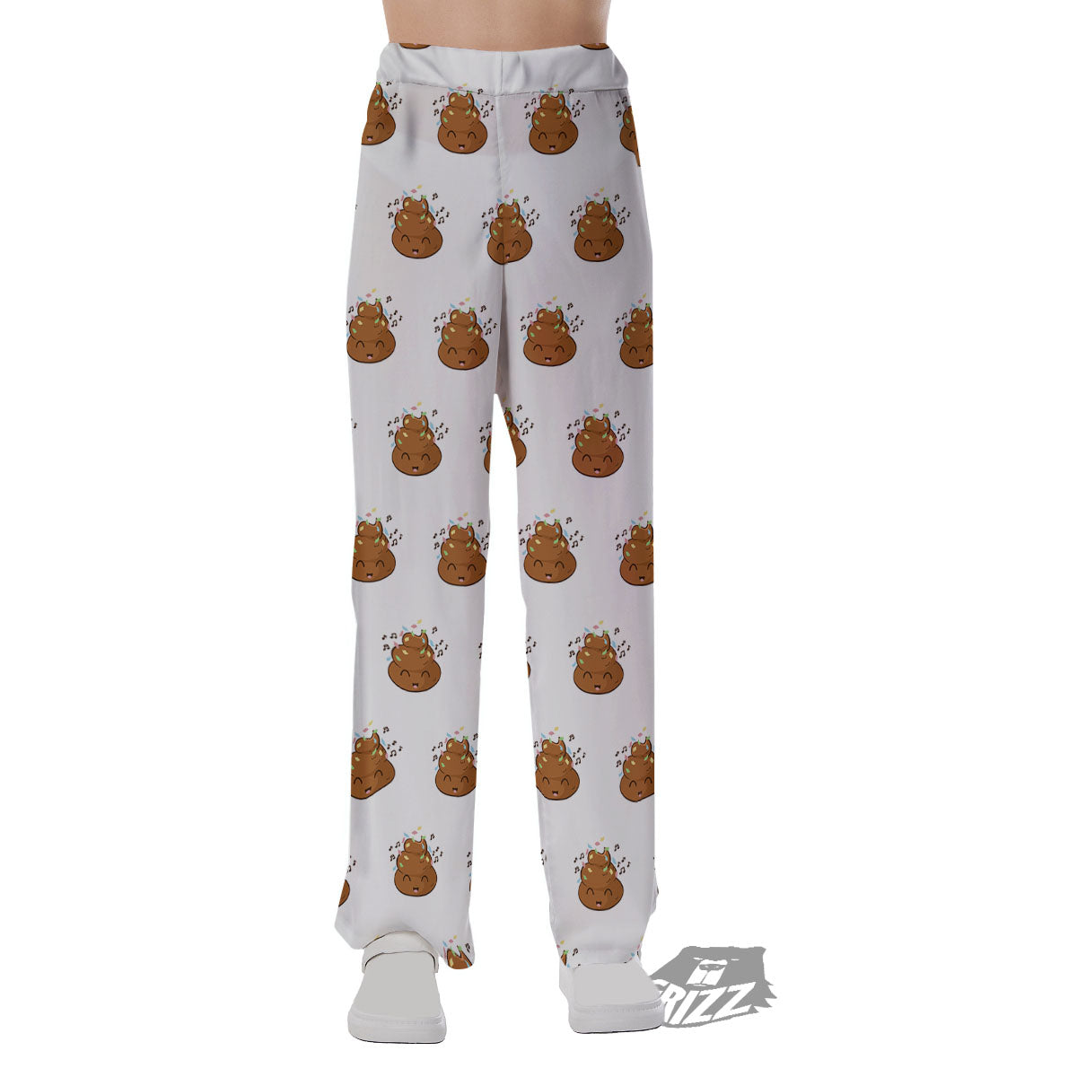 Happy Poop Print Pattern Pajama Pants