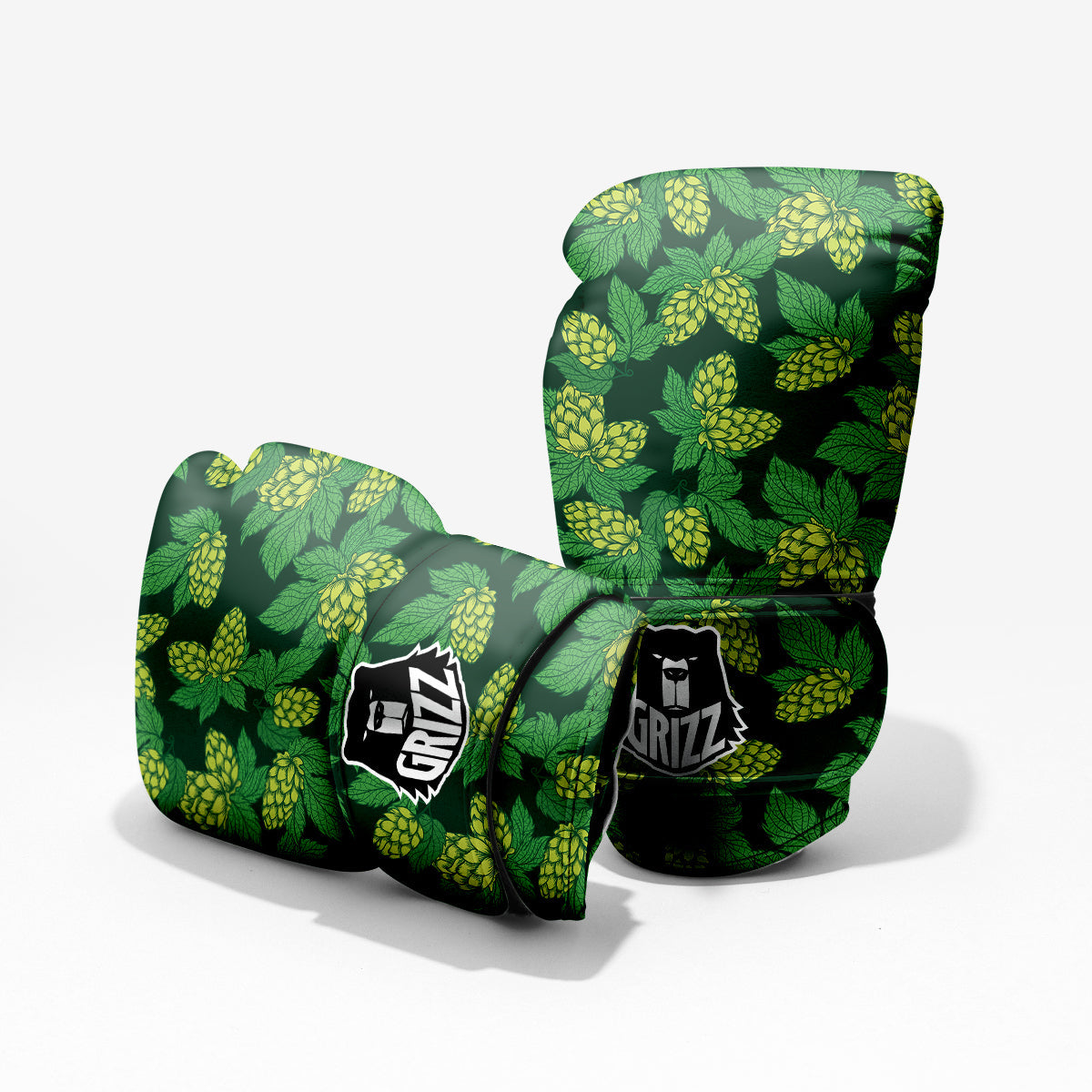 Hop Cone Vintage Print Pattern Pro Boxing Glove