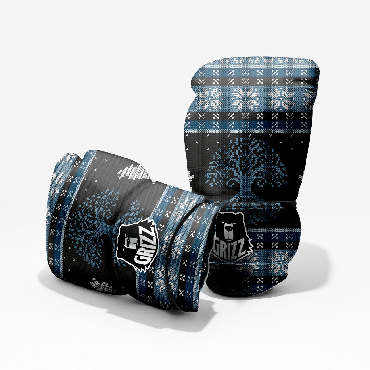 Howling Wolves And Tree Of Life Print Pro Boxing Glove