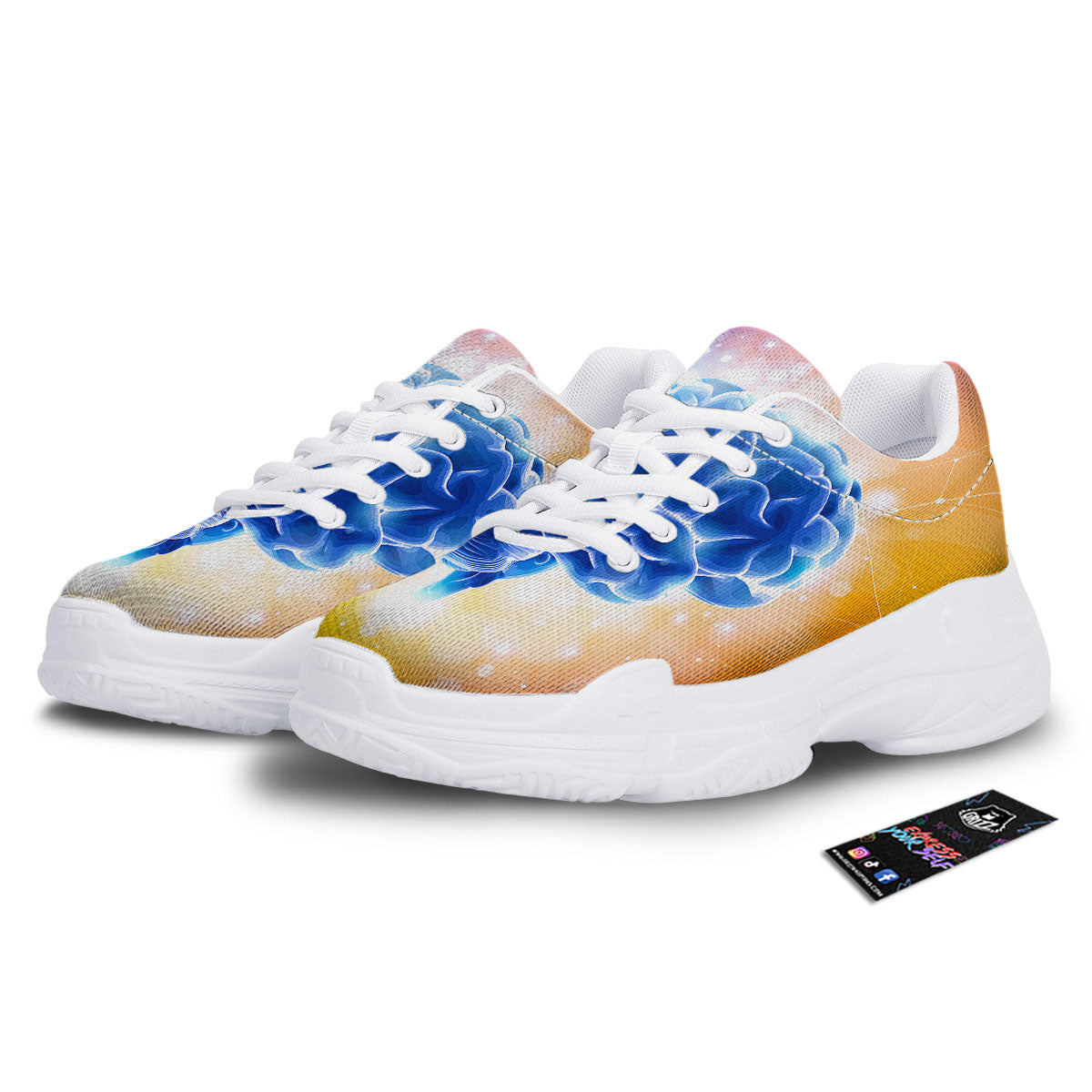 Human Brain White Chunky Shoes