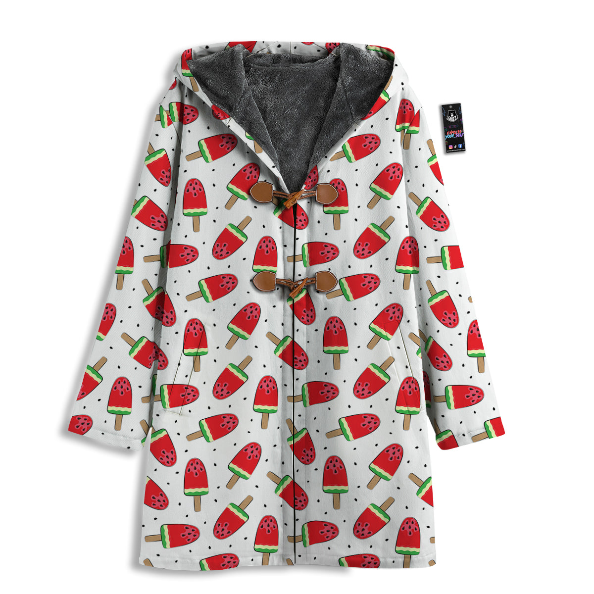 Ice Cream Watermelon Print Pattern Men's Windbreaker Jacket