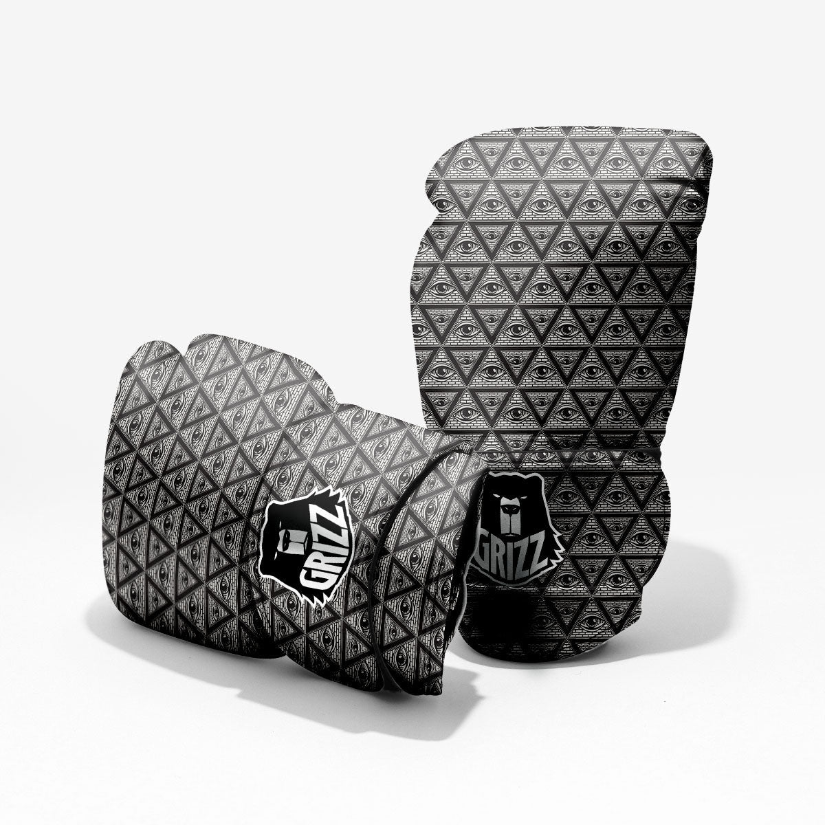 Illuminati Print Pattern Pro Boxing Glove