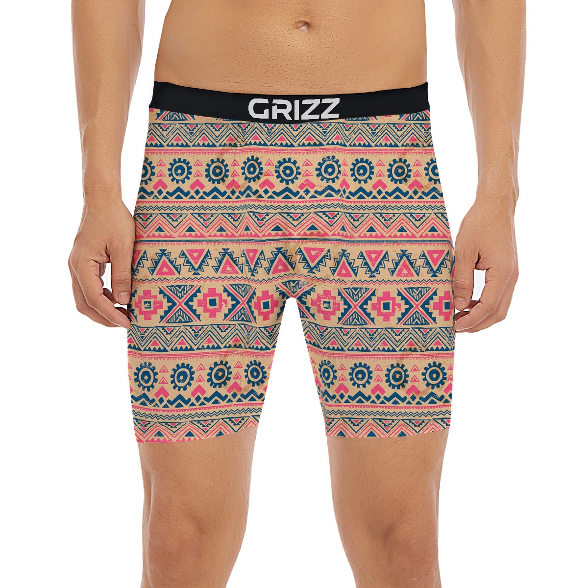 Indian Tribal Native Print Pattern Boxer Briefs