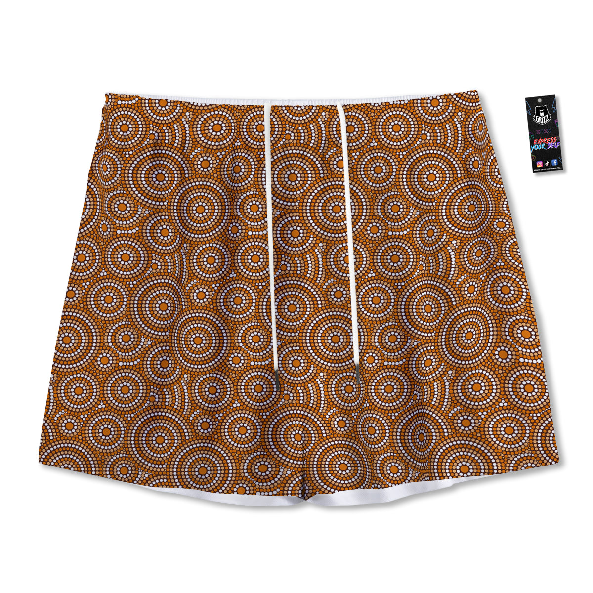 Indigenous Aboriginal Print Pattern Mesh Shorts
