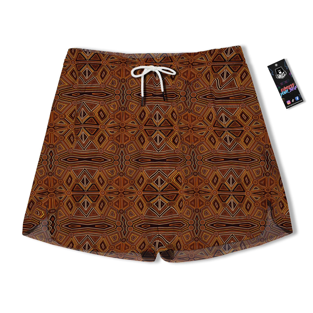 Indigenous Australian Aboriginal Print Men's Running Shorts