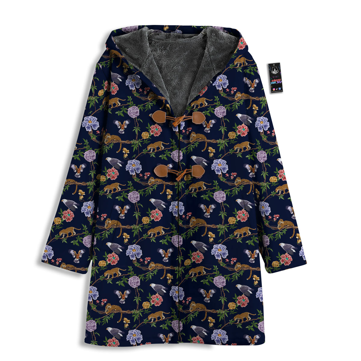 Jaguar And Eagle Print Pattern Men's Windbreaker Jacket