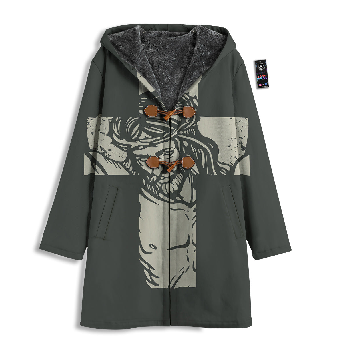 Jesus Christ Crucifixion Print Men's Windbreaker Jacket