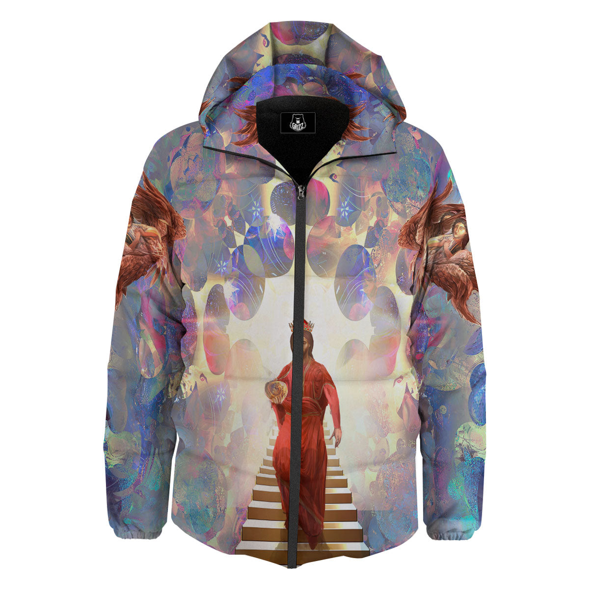 Jesus Christ From Heaven Print Down Jacket