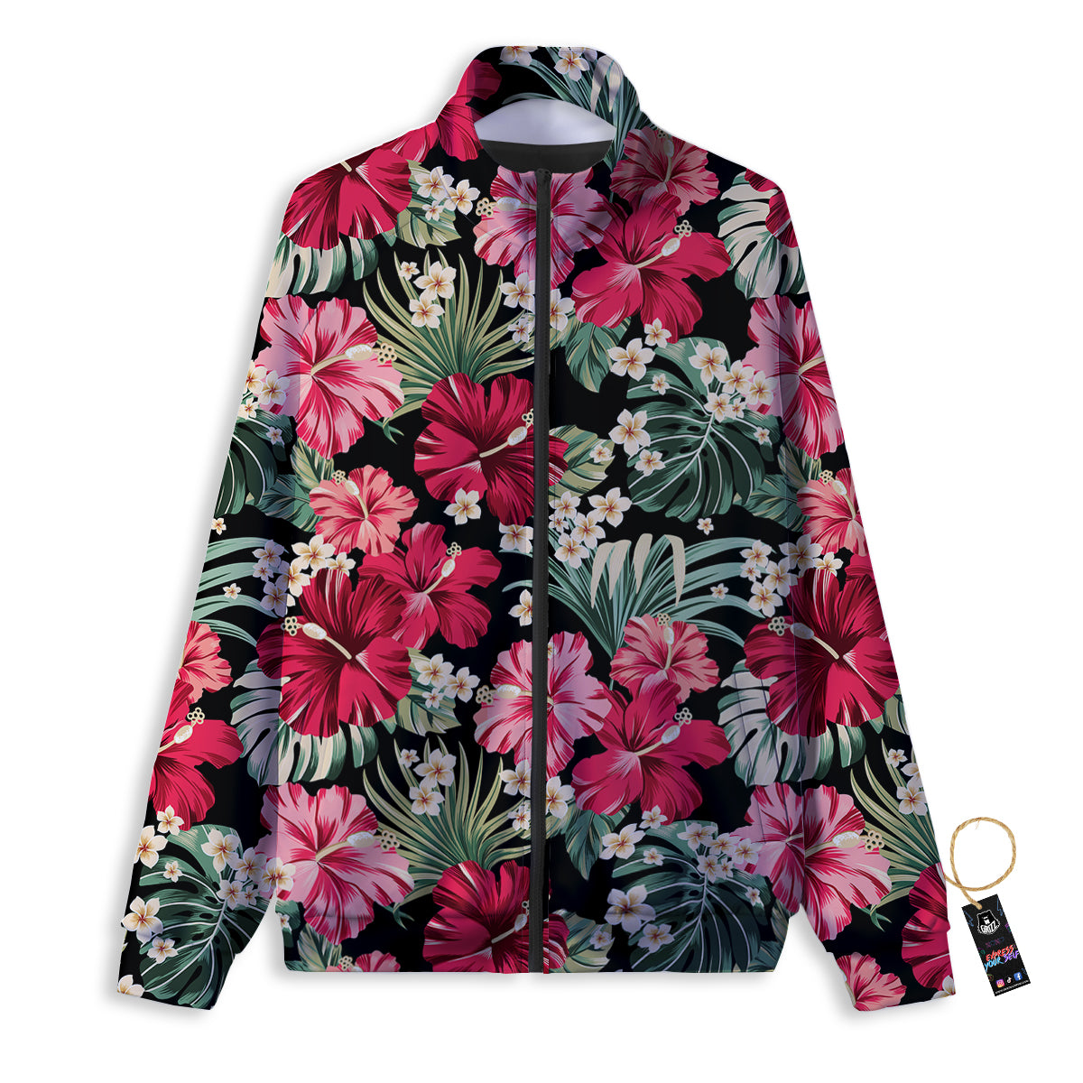 Jungle Hawaiian Tropical Print Pattern Track Jacket