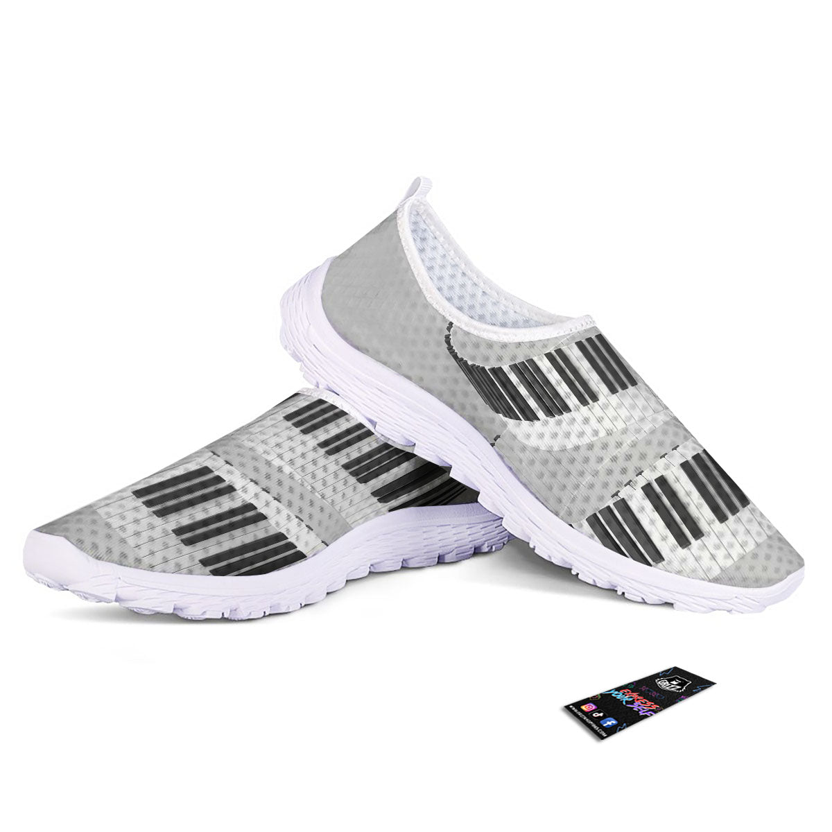 Keyboard Spiral Piano Print Nurse Shoes