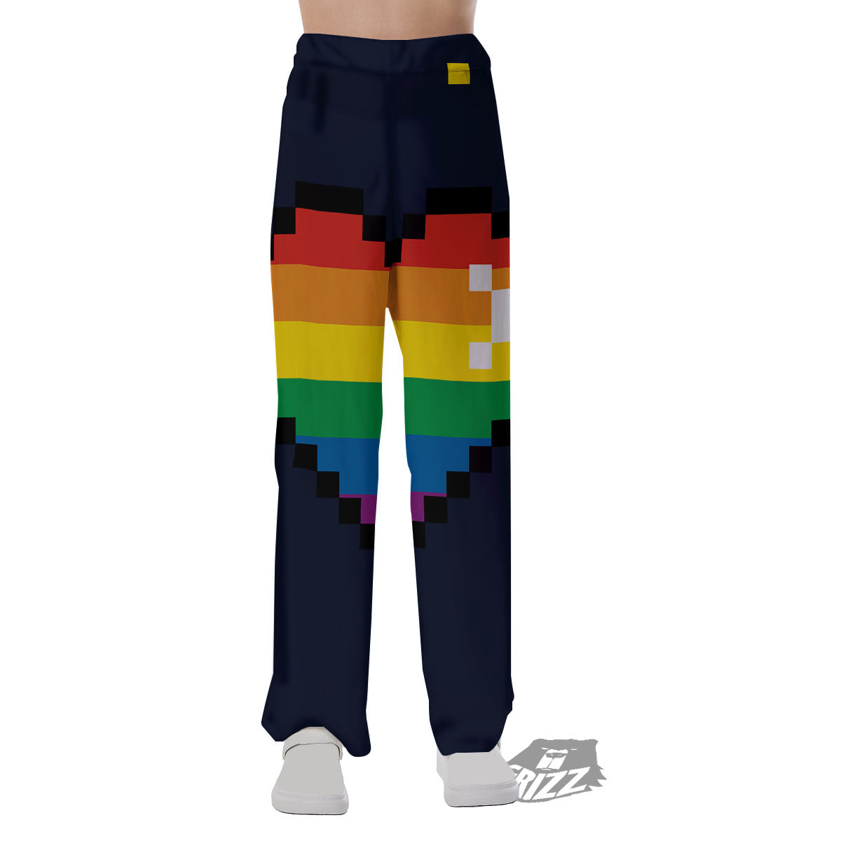 LGBT Pride 8 Bit Rainbow Pixel Heart Pajama Pants