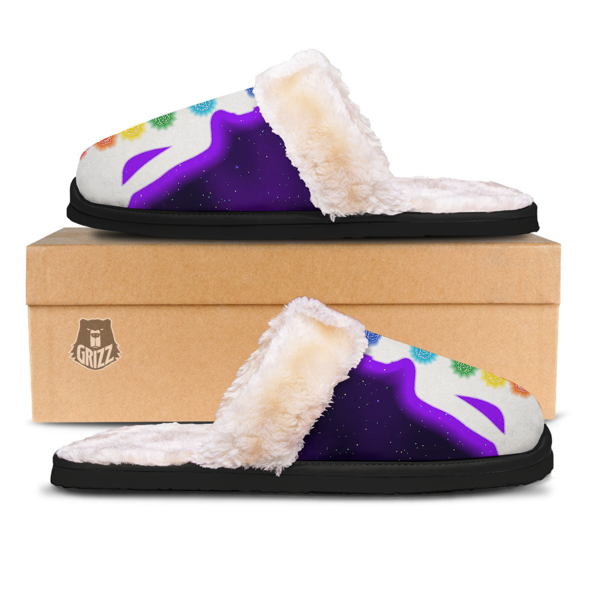 Light Of Seven Chakras Print Slippers