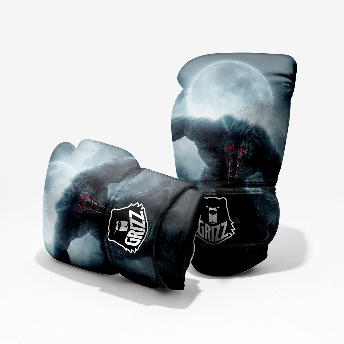 Lycan werewolf And Full Moon Print Pro Boxing Glove